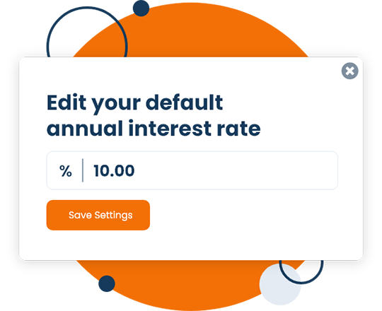 Easy Interest features, Calculate Interest to overdue accounts